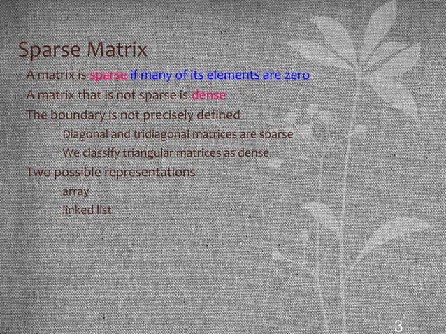 Sparse Matrix and Polynomial | PPT