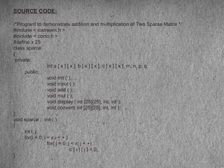 Sparse Matrix and Polynomial | PPT