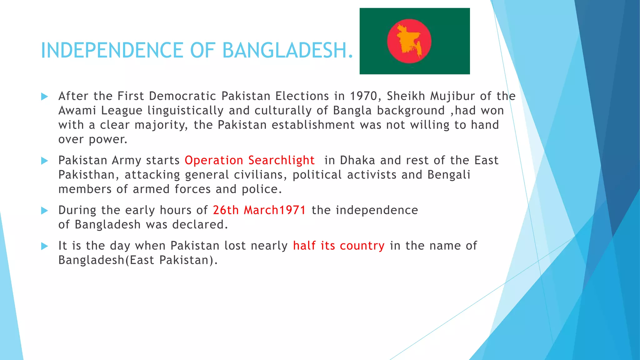 1971 Indo-Pakistani War of 1971 | PPTX