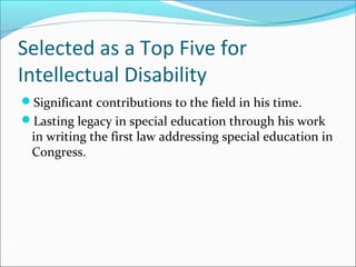 Historical Figures in Special Education | PPT