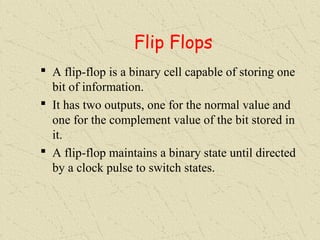 COMBINATIONAL CIRCUITS & FLIP FLOPS | PPT