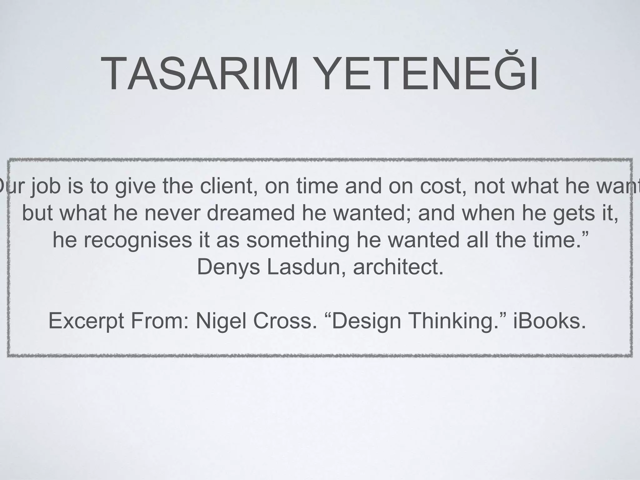 Design Thinking - Nigel Cross | PPTX