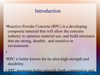 reactive powder concrete | ODP