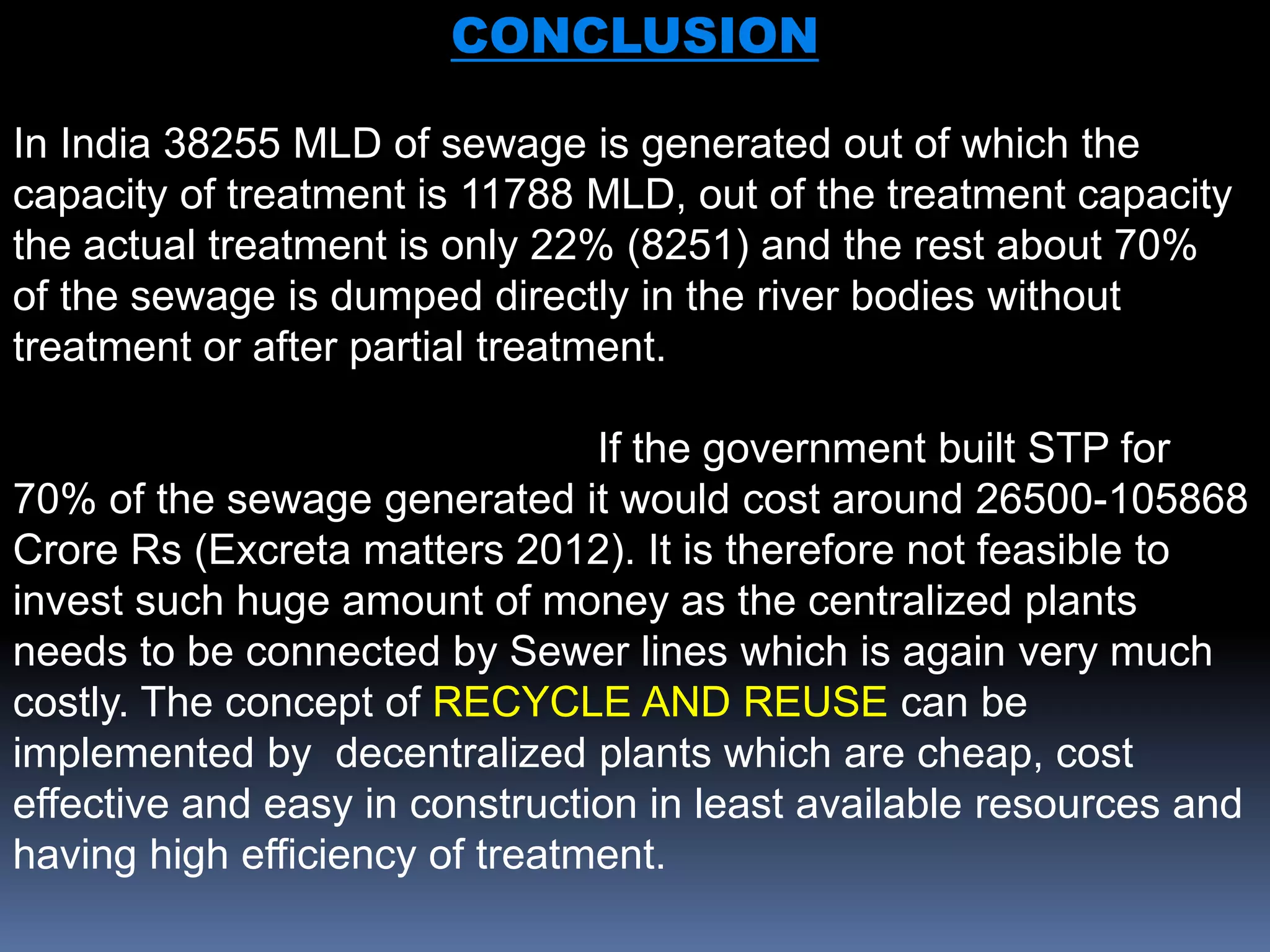 DEWATS Decentralized waste water treatment technology | PPTX