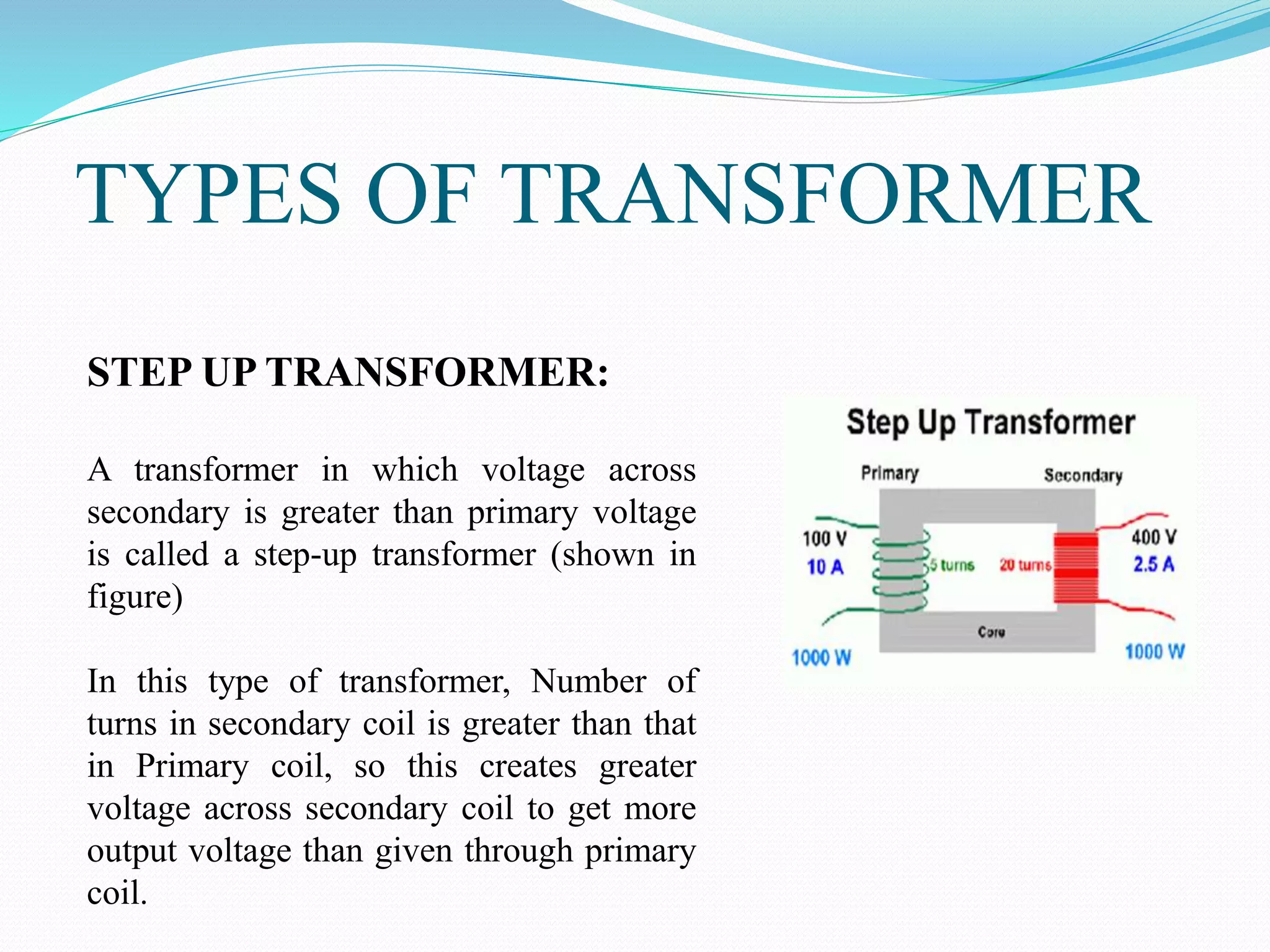Presentation about transformer and its types | PPTX