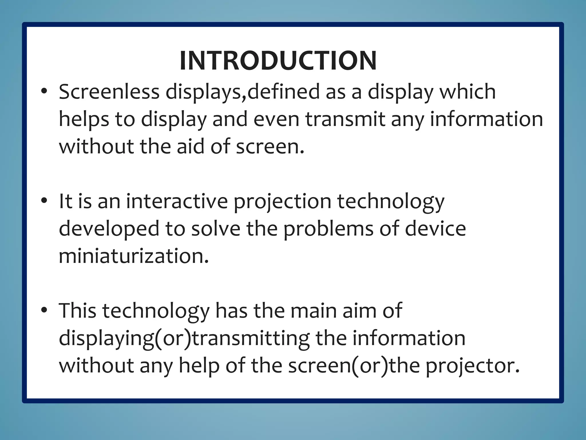 screen-less displays | PPTX