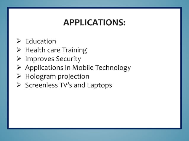screen-less displays | PPTX | Computing | Technology & Computing