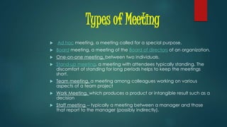 Meeting & Its Types | PPTX
