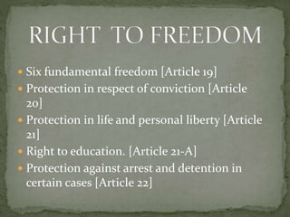 Right to Freedom | PPTX