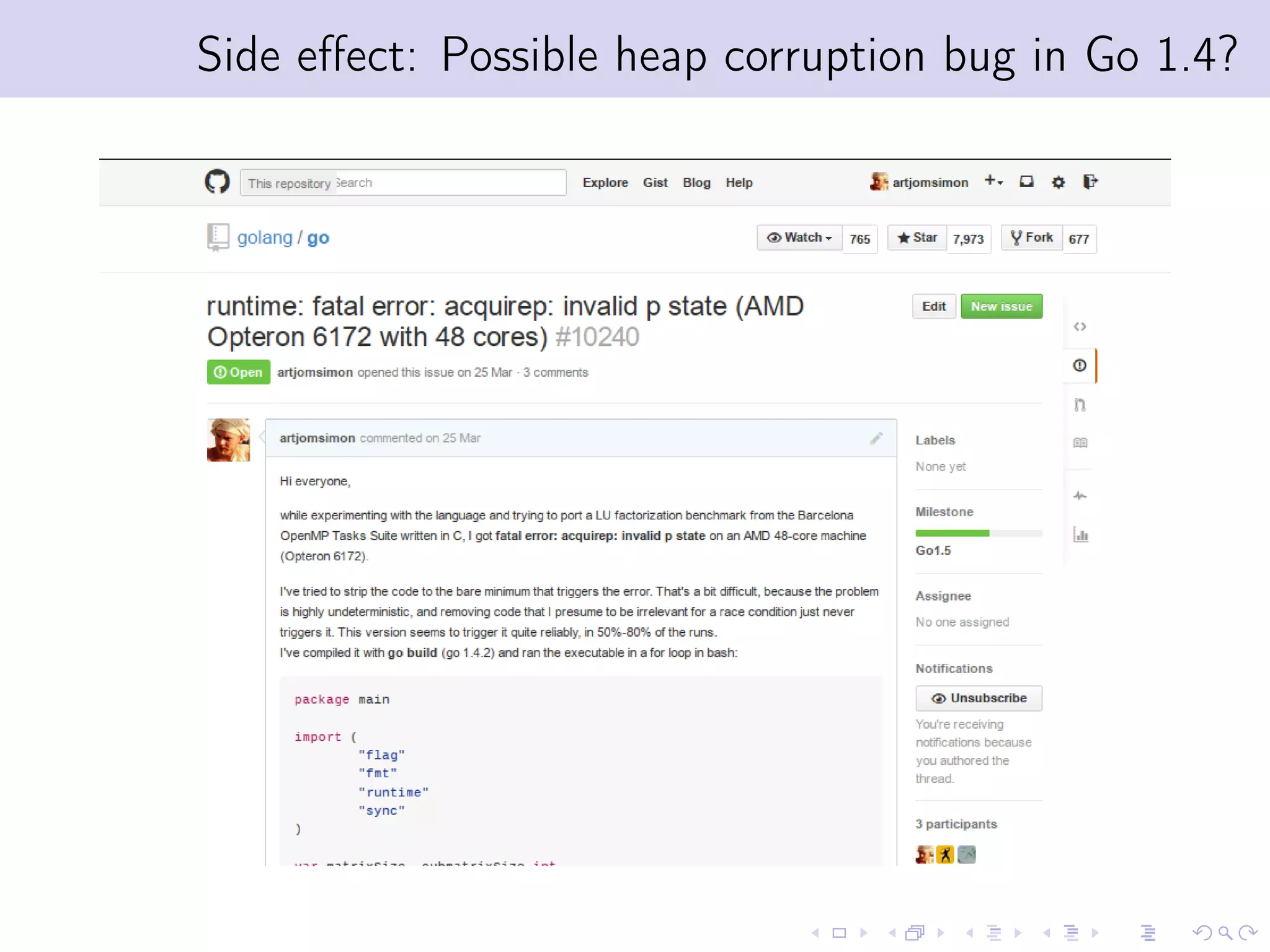 Scalability comparison: Traditional fork-join-based parallelism vs. Goroutines: Porting the ...