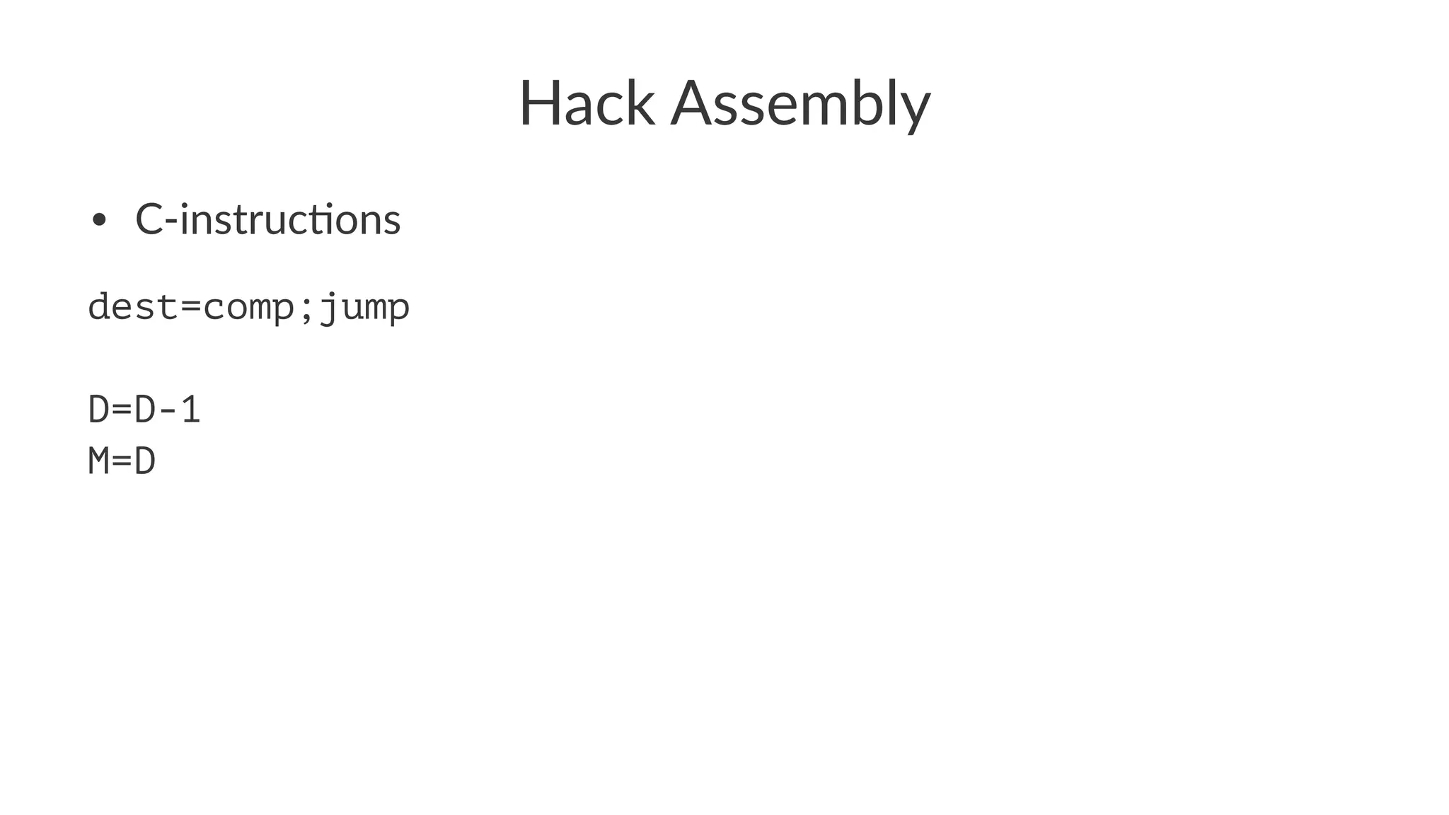 Assembly Programming On The Nand2tetris Architecture Pdf Programming Languages Computing