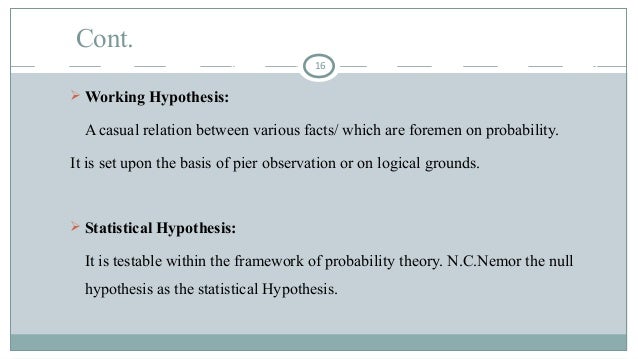 Hypothesis