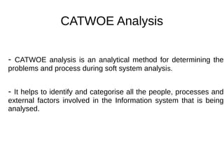 CATWOE Analysis | ODP