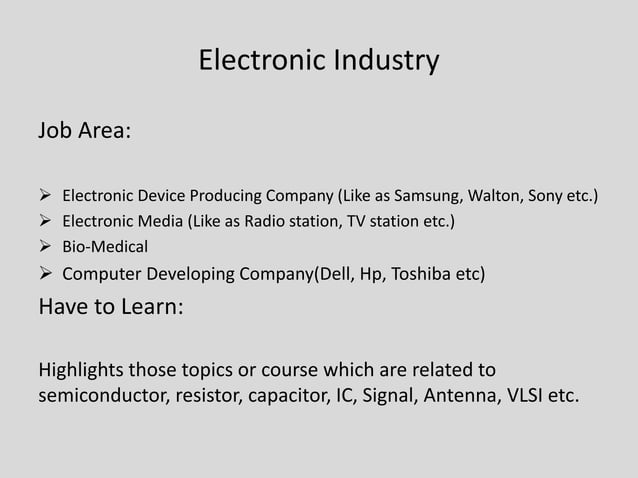 Career Sectors of Computer Science ,Electrical & Telecommunication ...