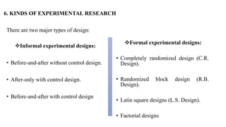 experimental research ppt | PPTX