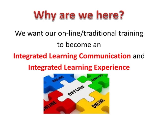 Creating an Integrated Learning Experience | PPTX