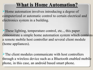 Presentation on home automation | PPS