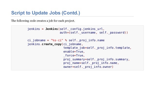 Managing Jenkins With Python