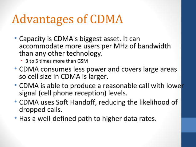 Presentation on CDMA | PPT | Digital Audio | Computer Software and Applications