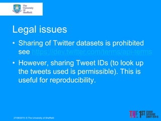 Introduction to software that can be used to capture and analyse ...