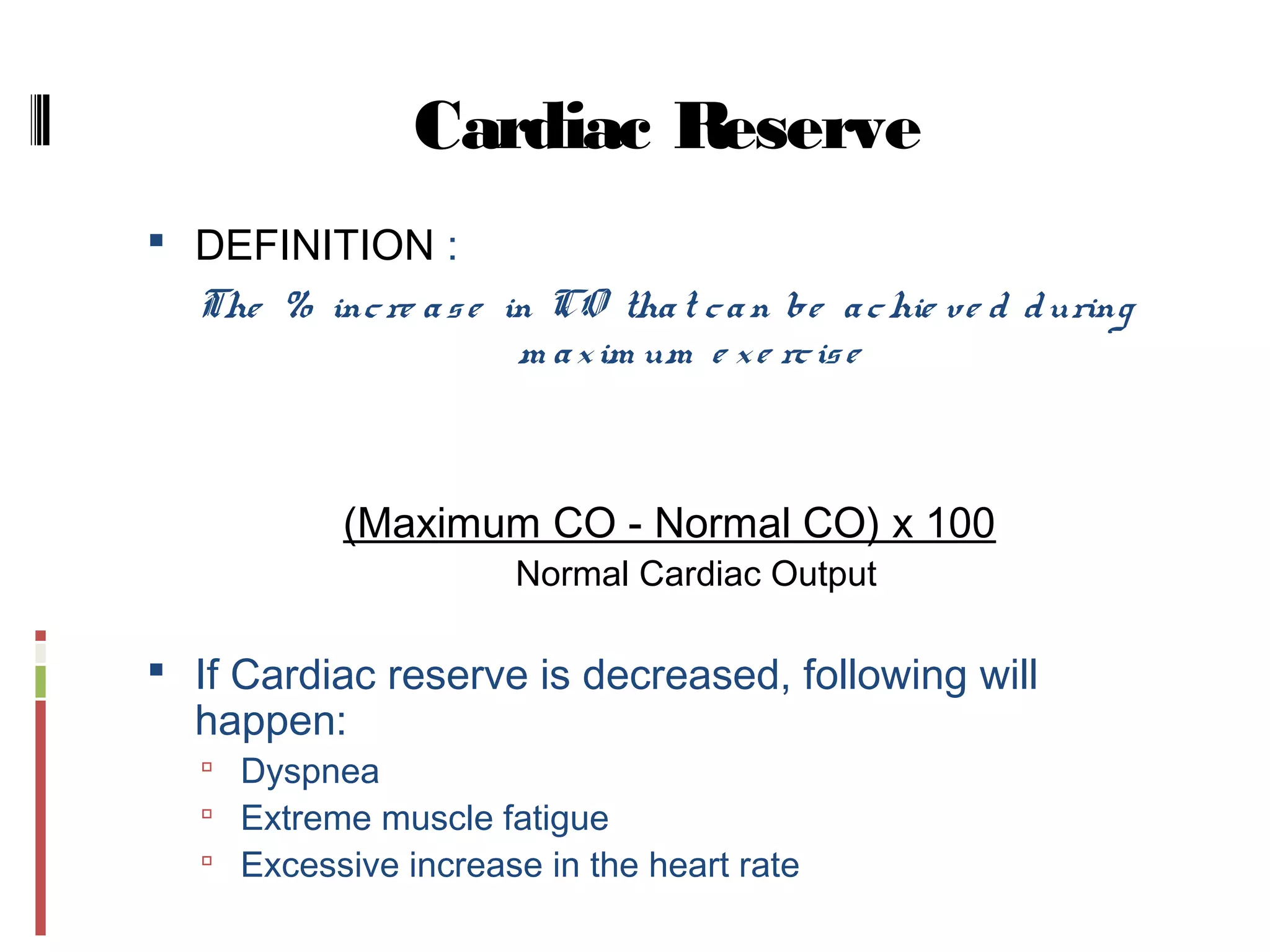 IHD , CARDIAC FAILURE & CARDIAC RESERVE | PPT