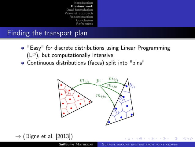 Surface Reconstruction From Point Clouds Using Optimal Transportation Ppt