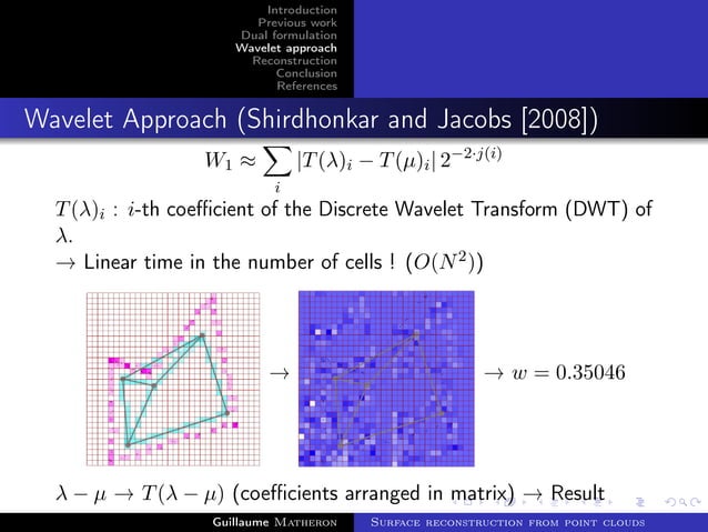 Surface Reconstruction From Point Clouds Using Optimal Transportation Ppt