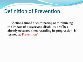 concepts of prevention in dentistry | PPTX