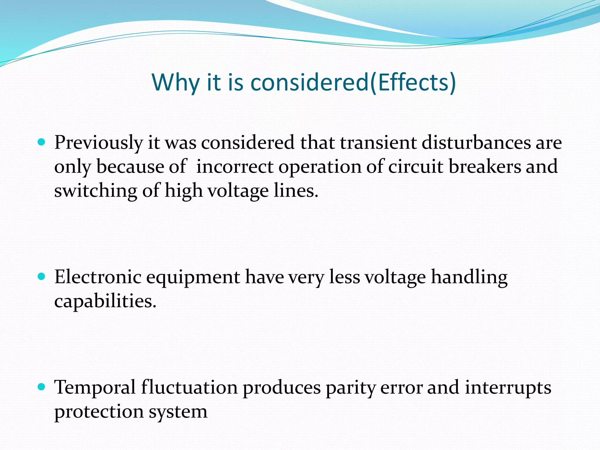 Introduction to Transient Disturbances of power system and its types | PPTX