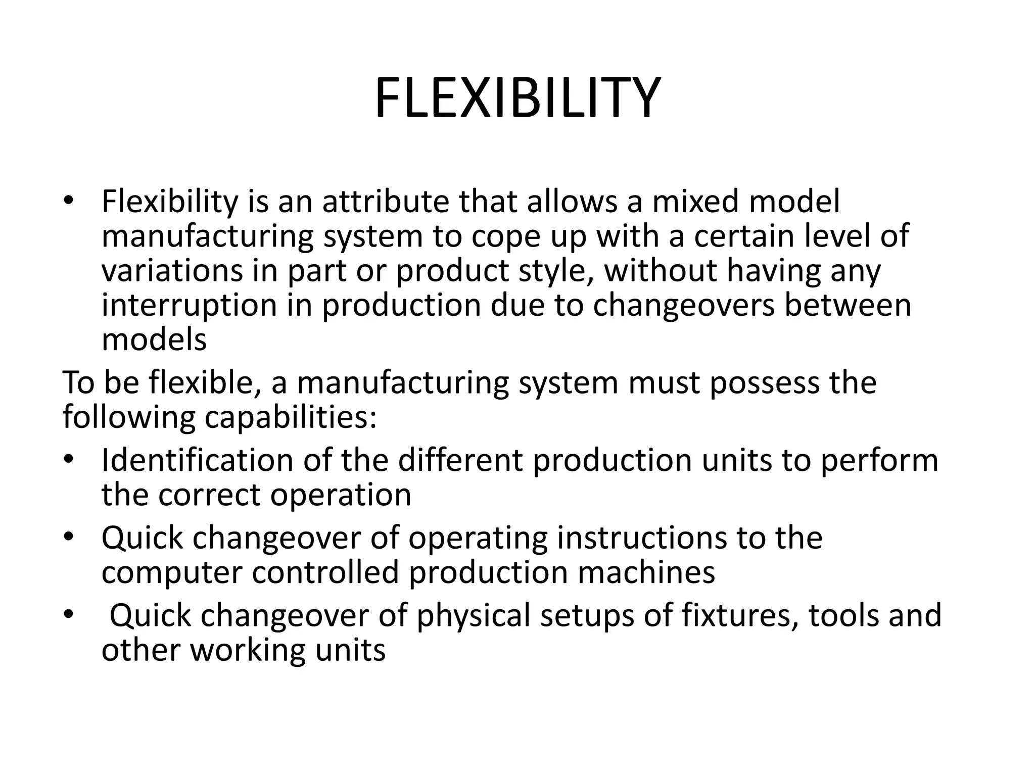 Flexible manufacturing systems (FMS) | PPTX