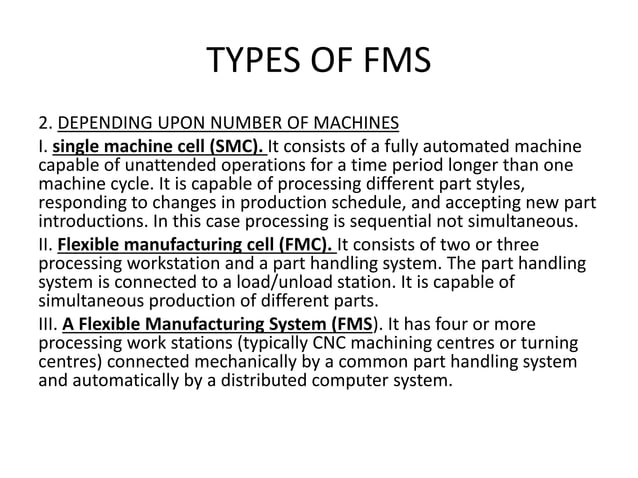Flexible manufacturing systems (FMS) | PPTX