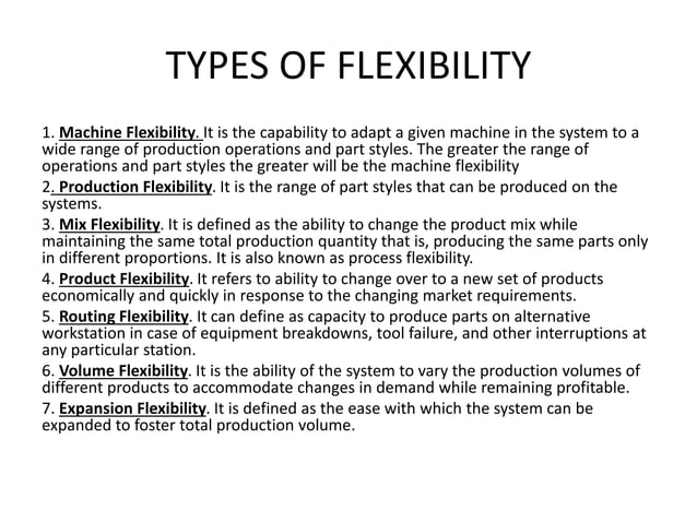 Flexible manufacturing systems (FMS) | PPTX