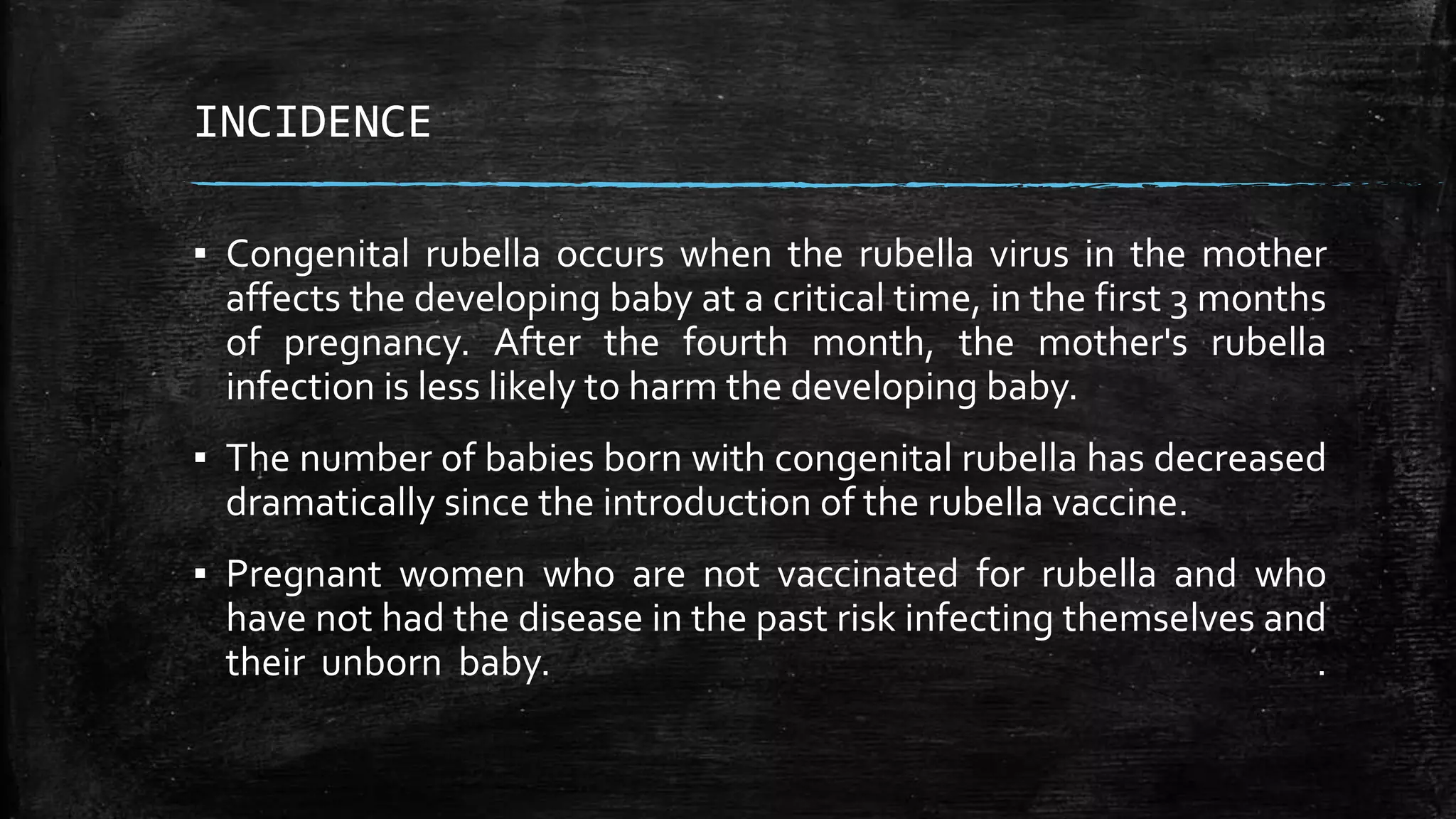 CONGENITAL RUBELLA SYNDROME | PPTX