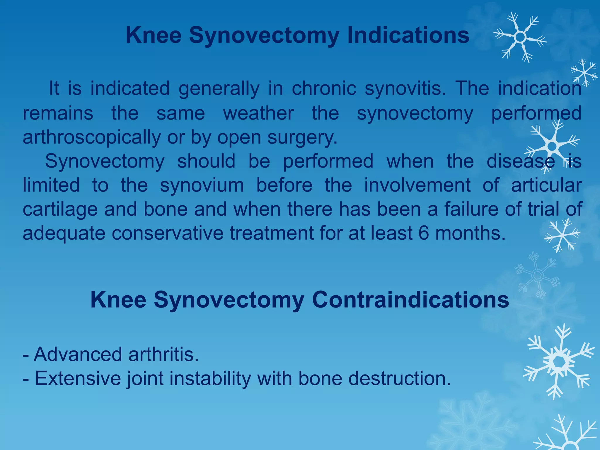 arthroscopic versus open synovectomy in rheumatoid knee | PPTX