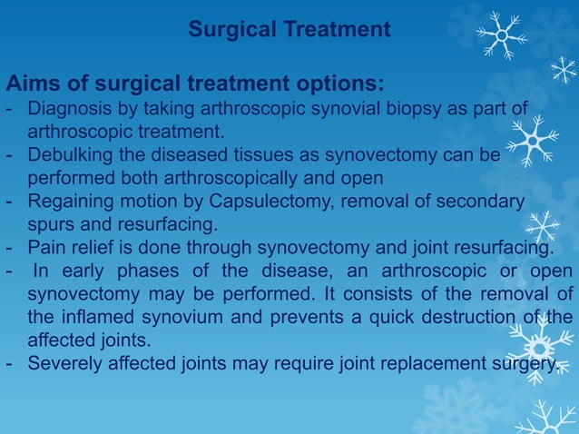 arthroscopic versus open synovectomy in rheumatoid knee | PPTX | Bone ...