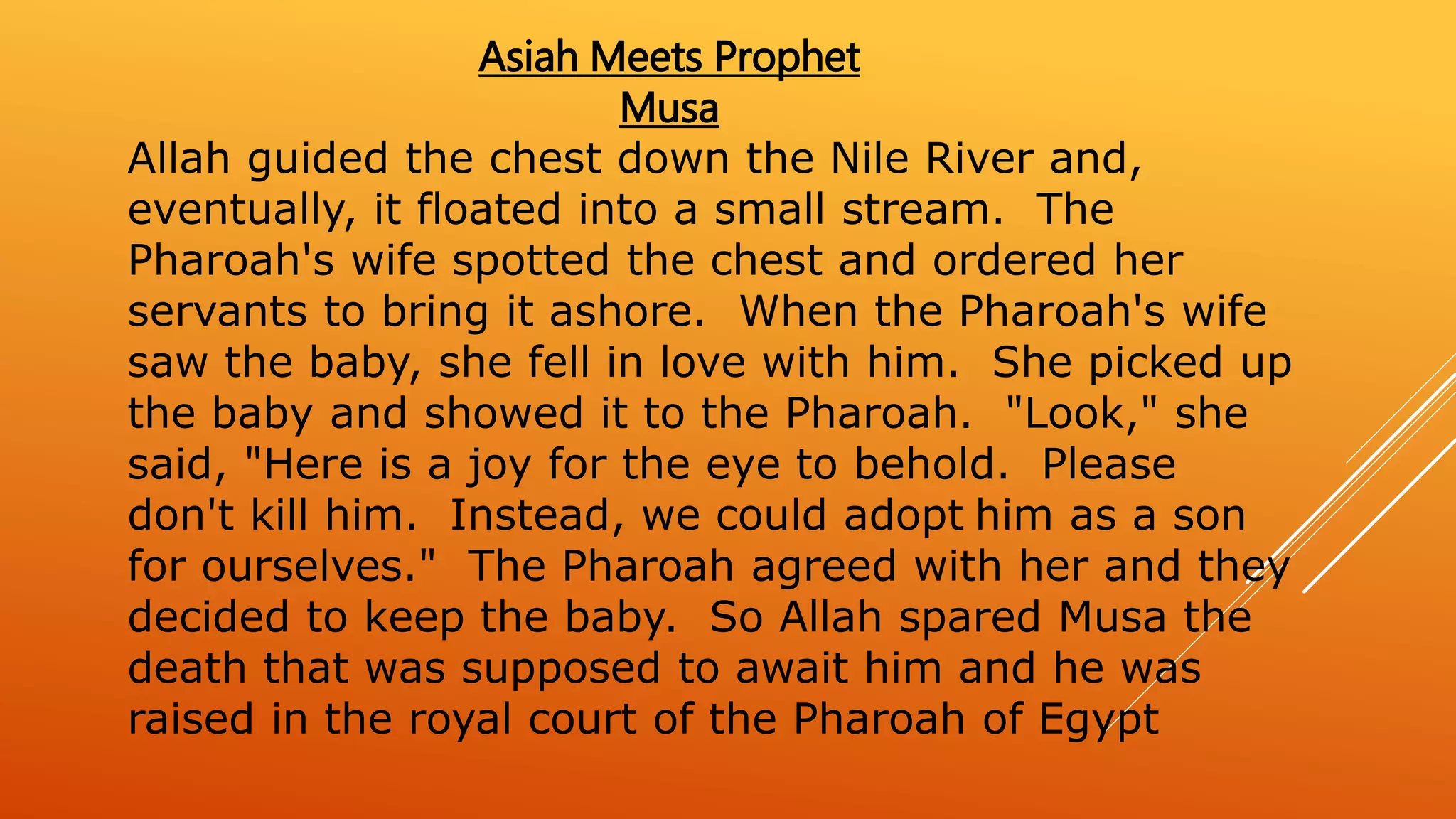 The Birth of Prophet Musa | PPTX