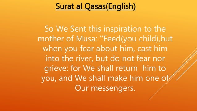 The Birth of Prophet Musa | PPTX | Islam | Religion & Spirituality