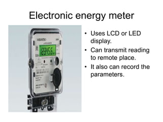 single phase static energy meter | PPTX