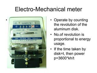 single phase static energy meter | PPTX