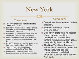 Urbanization and Tenements | PPTX