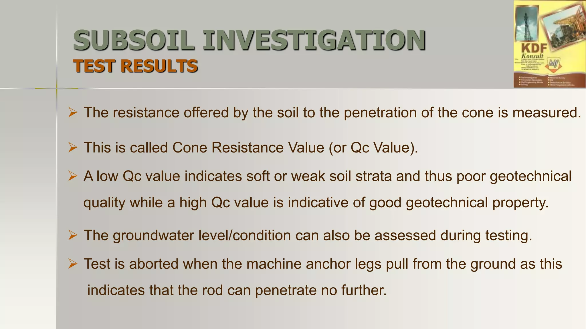 Presentation subsoil investigation foundation recommendation ...