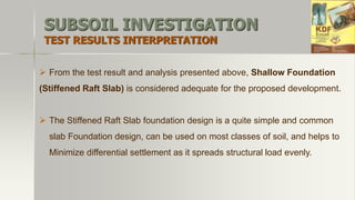 Presentation subsoil investigation foundation recommendation ...