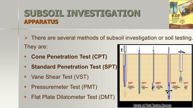Presentation subsoil investigation foundation recommendation ...