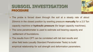 Presentation subsoil investigation foundation recommendation ...