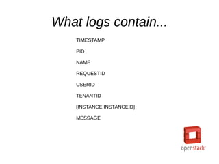 Logging for OpenStack - Elasticsearch, Fluentd, Logstash, Kibana | ODP