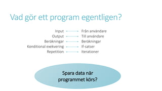 HT15, DA354A - Listor och lexikon | PPTX | Programming Languages ...
