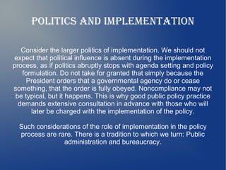 Implementation of Public Policies | ODP