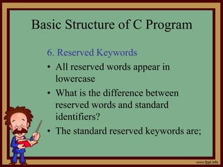 Structure | PPTX | Programming Languages | Computing