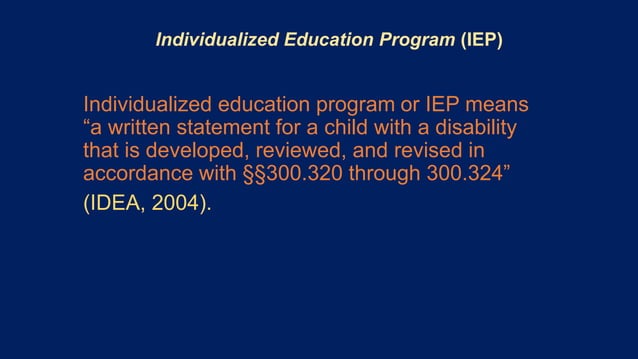 Improving Parents' participation in IEP meetings | PPTX