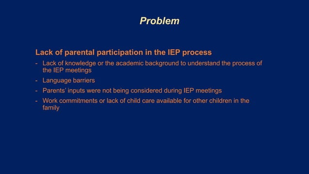 Improving Parents' participation in IEP meetings | PPTX